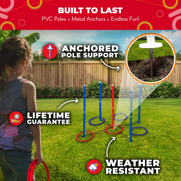 King Toss | Giant Ring Toss Game for Kids and Adults | Brookstone Dev